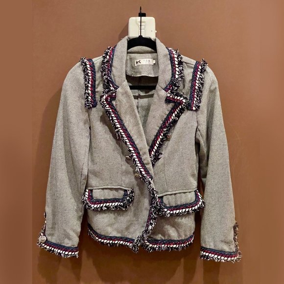 Ye Thong Mei | Jackets & Coats | Korean Fashion Brand Grey Twill Blazer ...